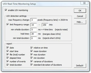 Setting up the RECORDER software for counting and measuring USV's in ...